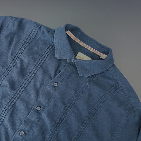 Scotch & Soda | Shirts | Scotch Soda Shirt Mens Xl Blue Linen Blend ...